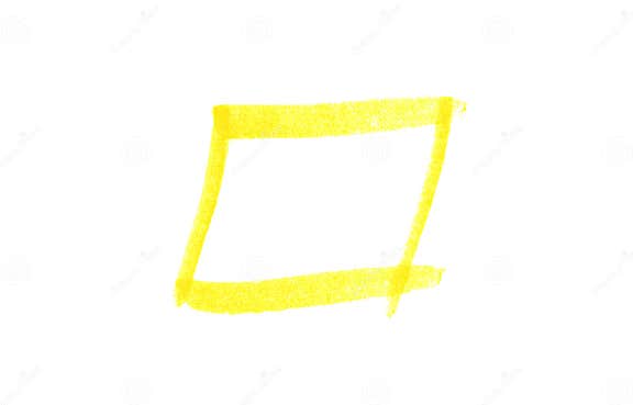 Hand Drawn Yellow Rectangle Frame Stock Illustration - Illustration of ...