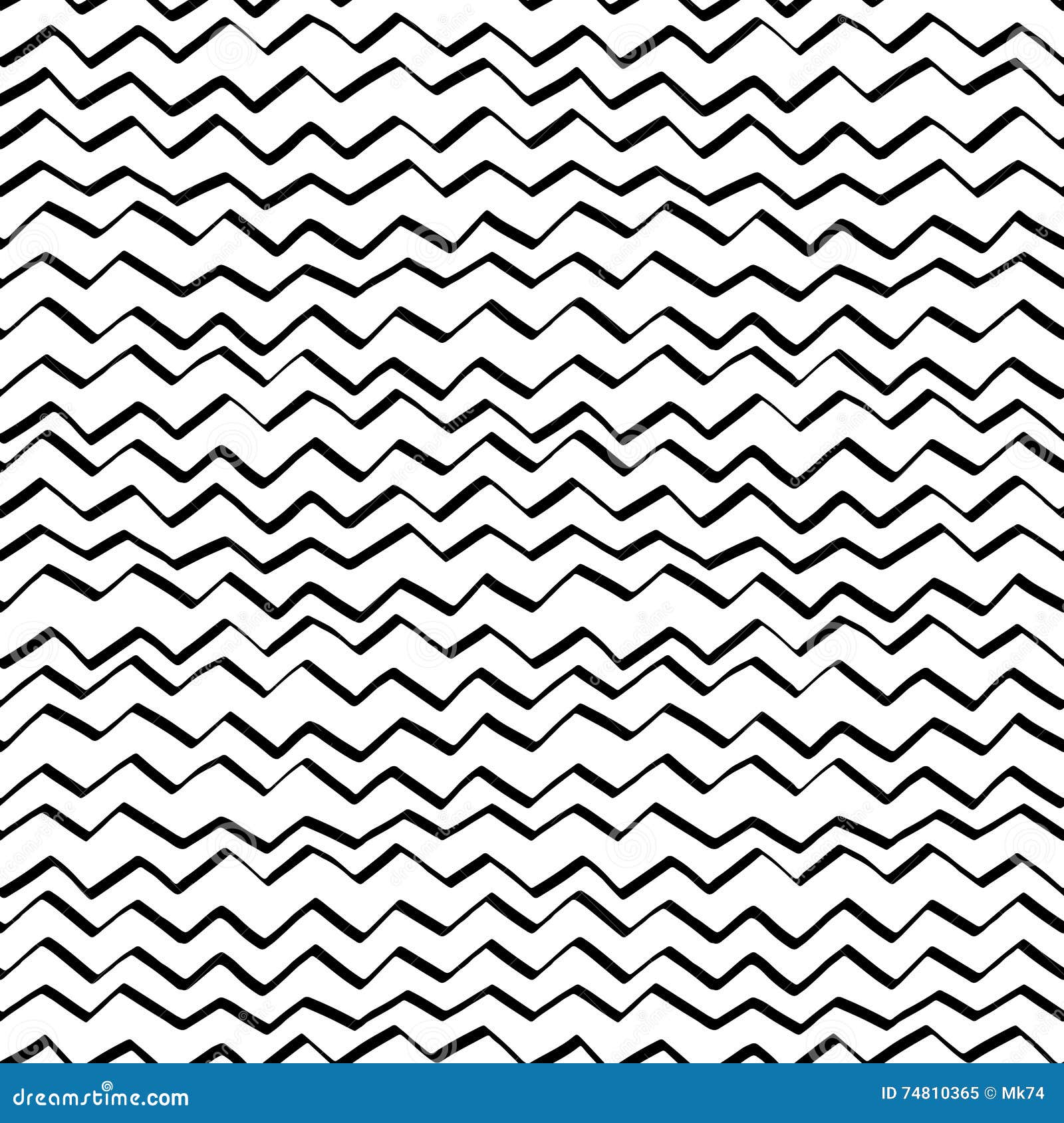 Hand drawn zigzag pattern stock vector. Illustration of line - 74810365