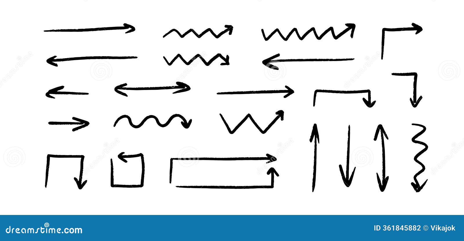 Straight Arrow Vector Illustration Simple Arrow Clipart Design ...