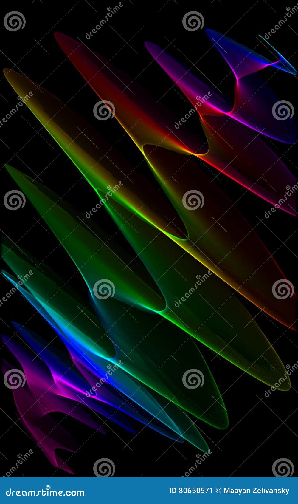 Hand Drawnd Colorful Wavey Design Stock Illustration - Illustration of ...