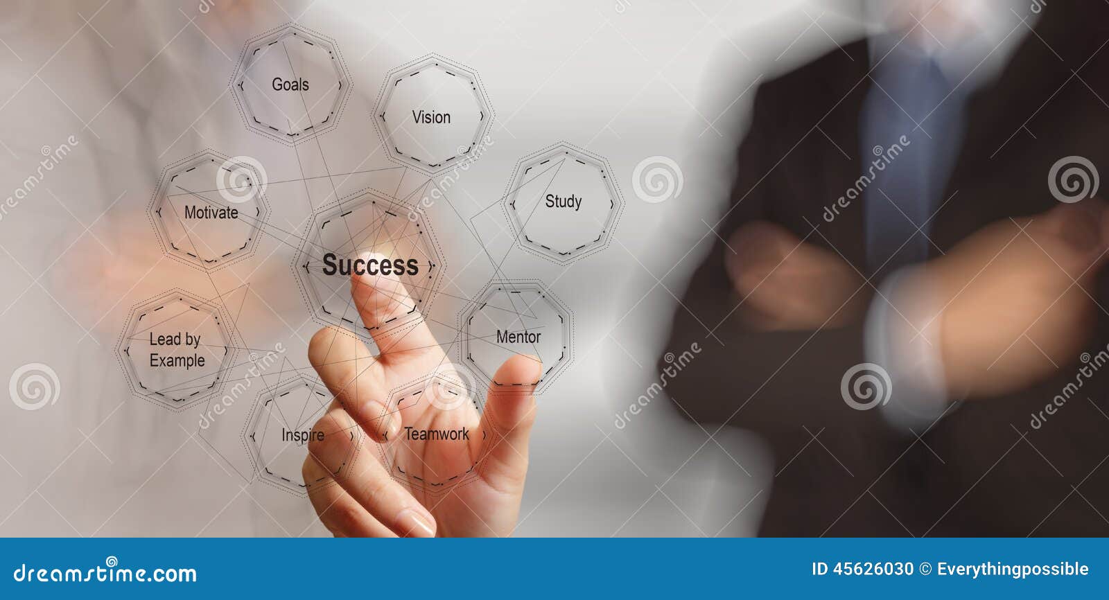 Hand Draws Business Success Chart Concept Stock Photo - Image of people ...