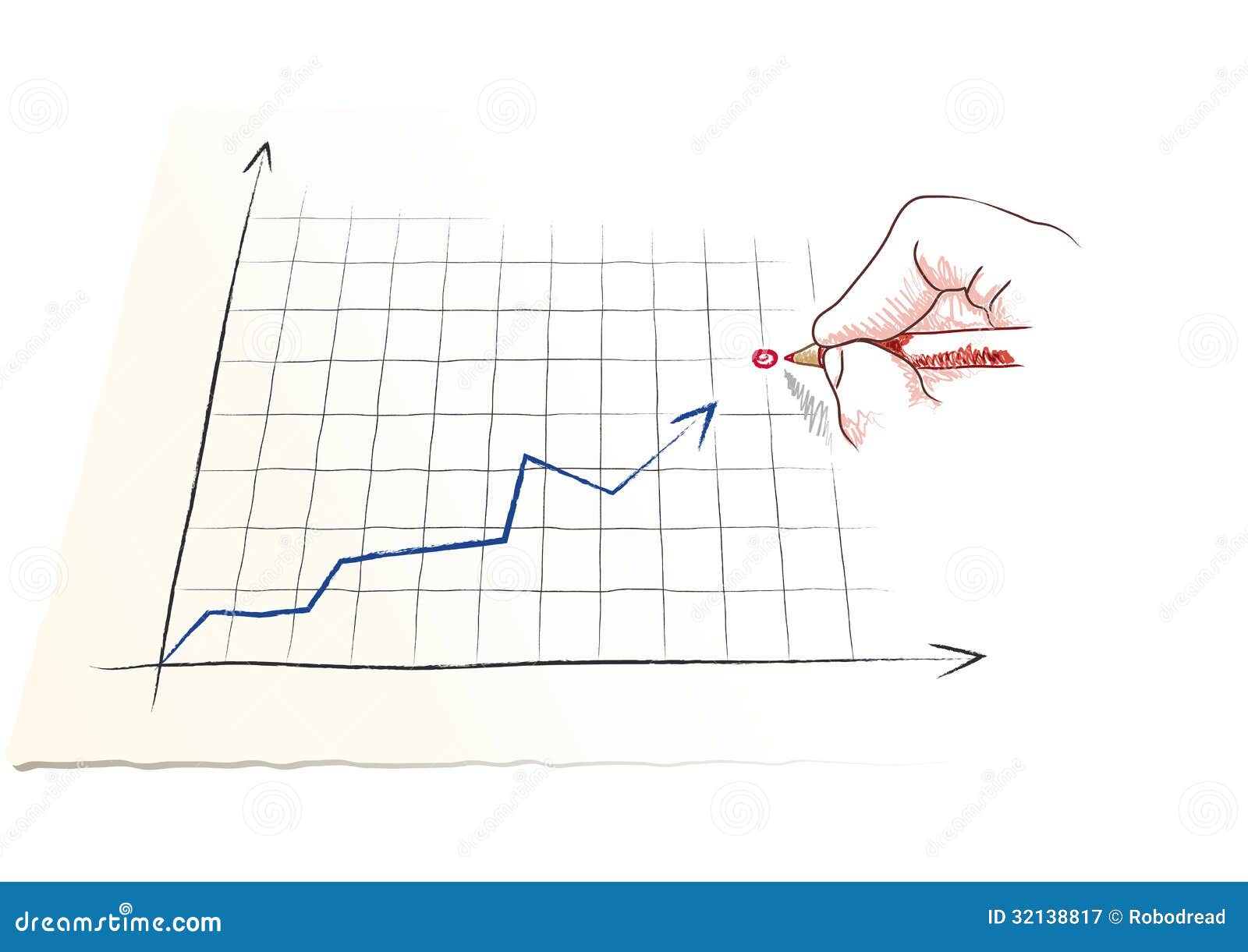 Hand draws a graph stock vector. Illustration of data - 32138817