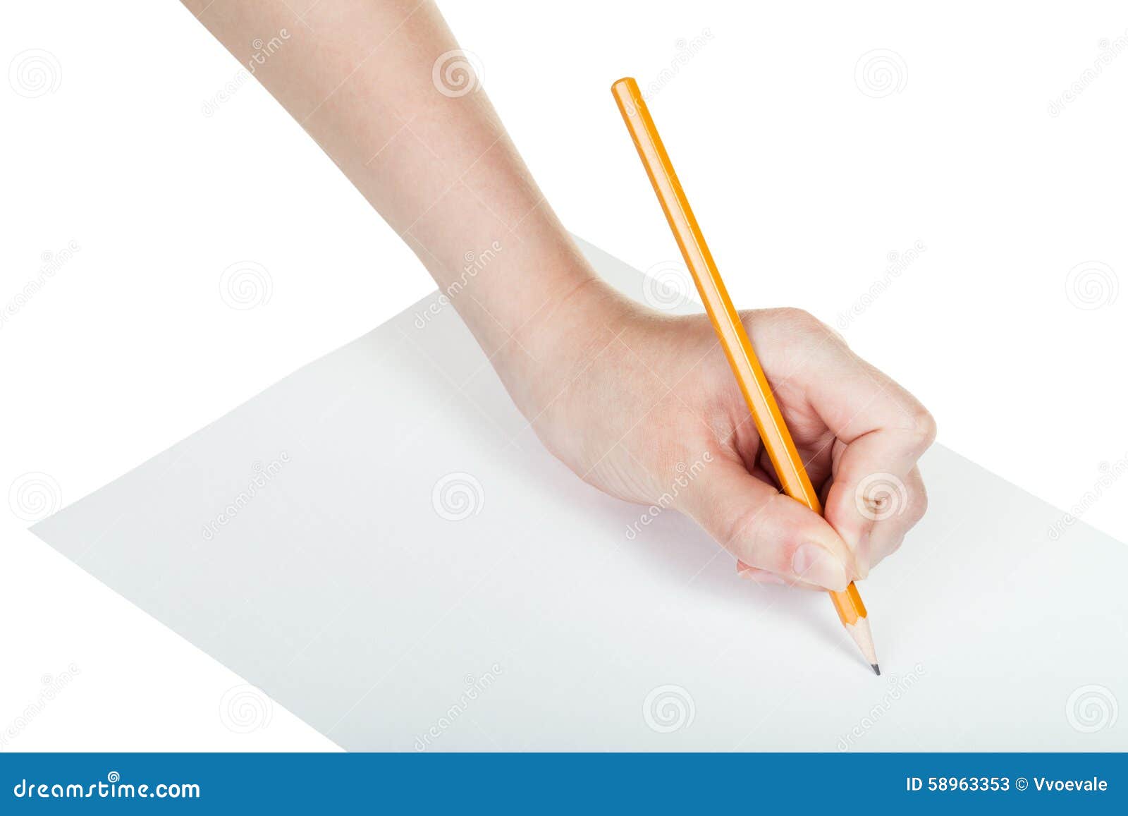Hand Draws by Simple Lead Pencil on Sheet of Paper Stock Image - Image ...