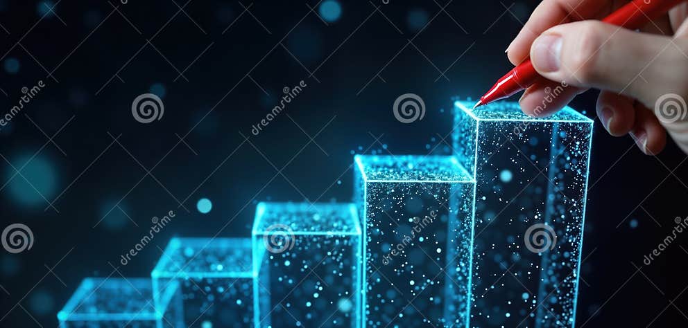 Hand Draws Steps of Digital Progress. Creative Visualisation of Tech ...