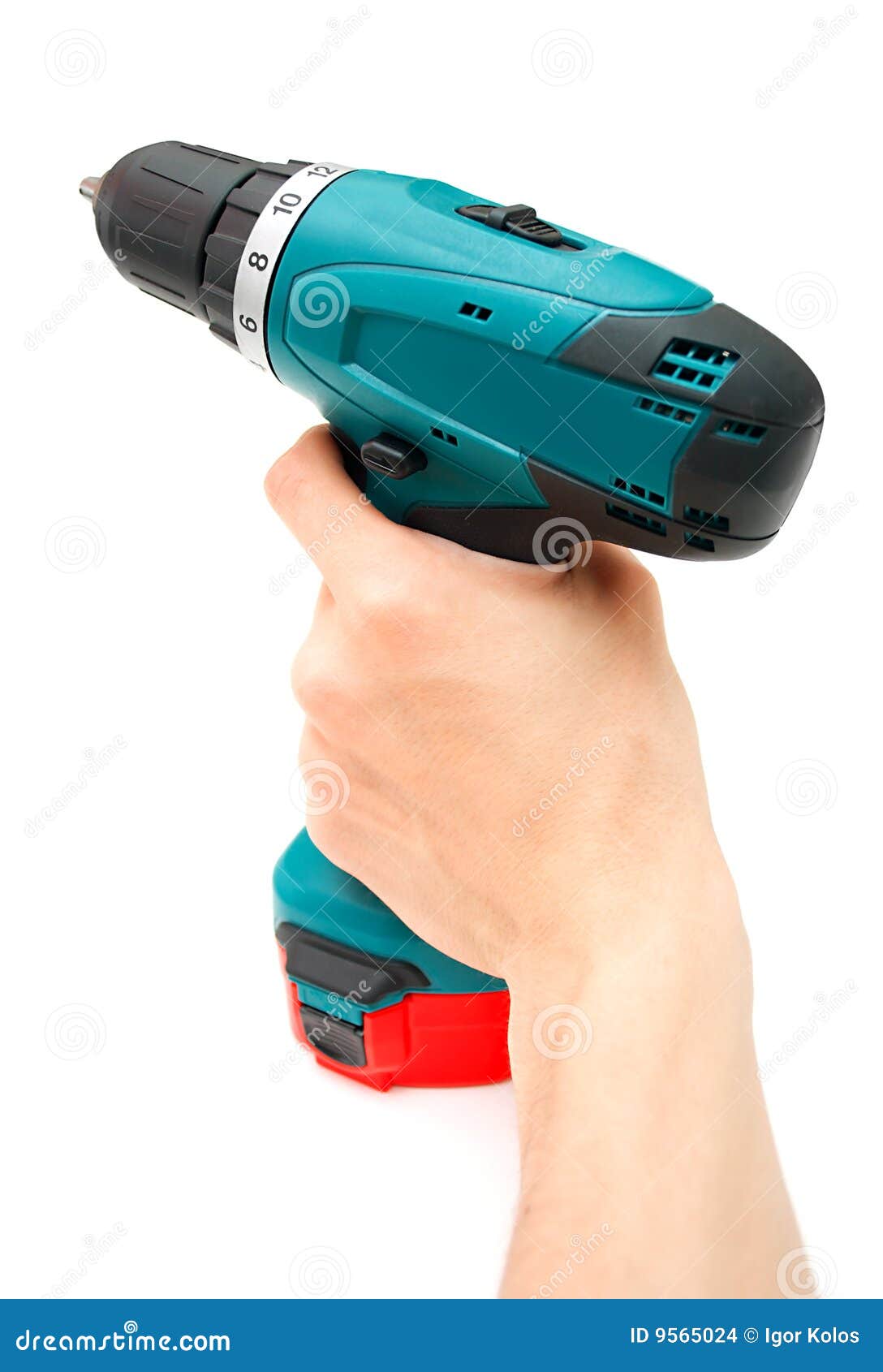 Hand and drill stock photo. Image of work, motor, building - 9565024