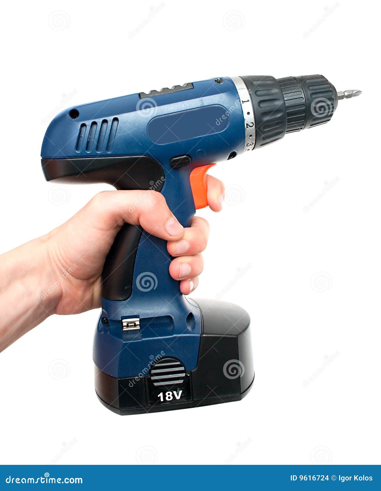 Hand and drill stock photo. Image of hole, instrument - 9616724