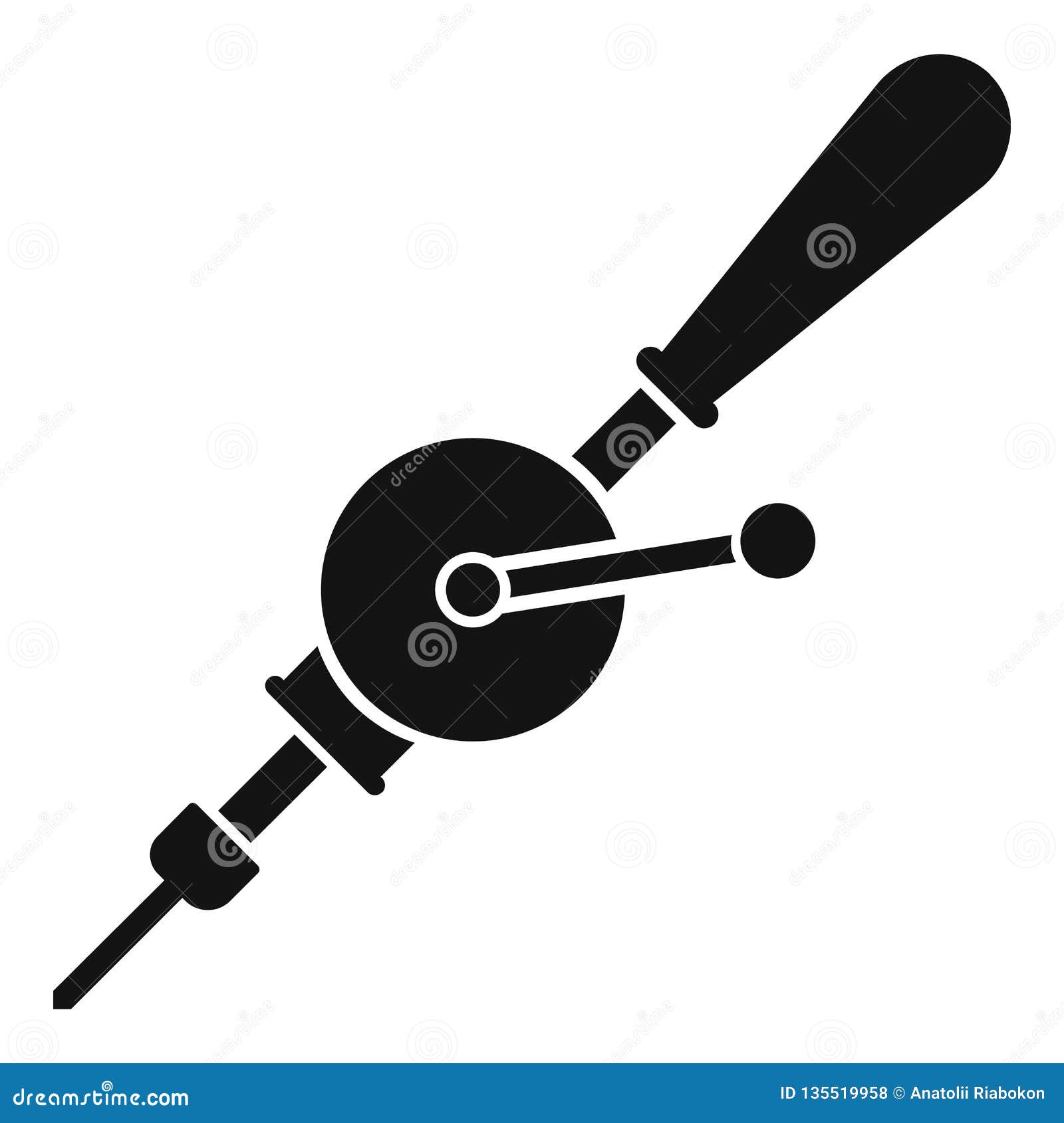 Hand Drill Icon, Simple Style Stock Vector - Illustration of black ...