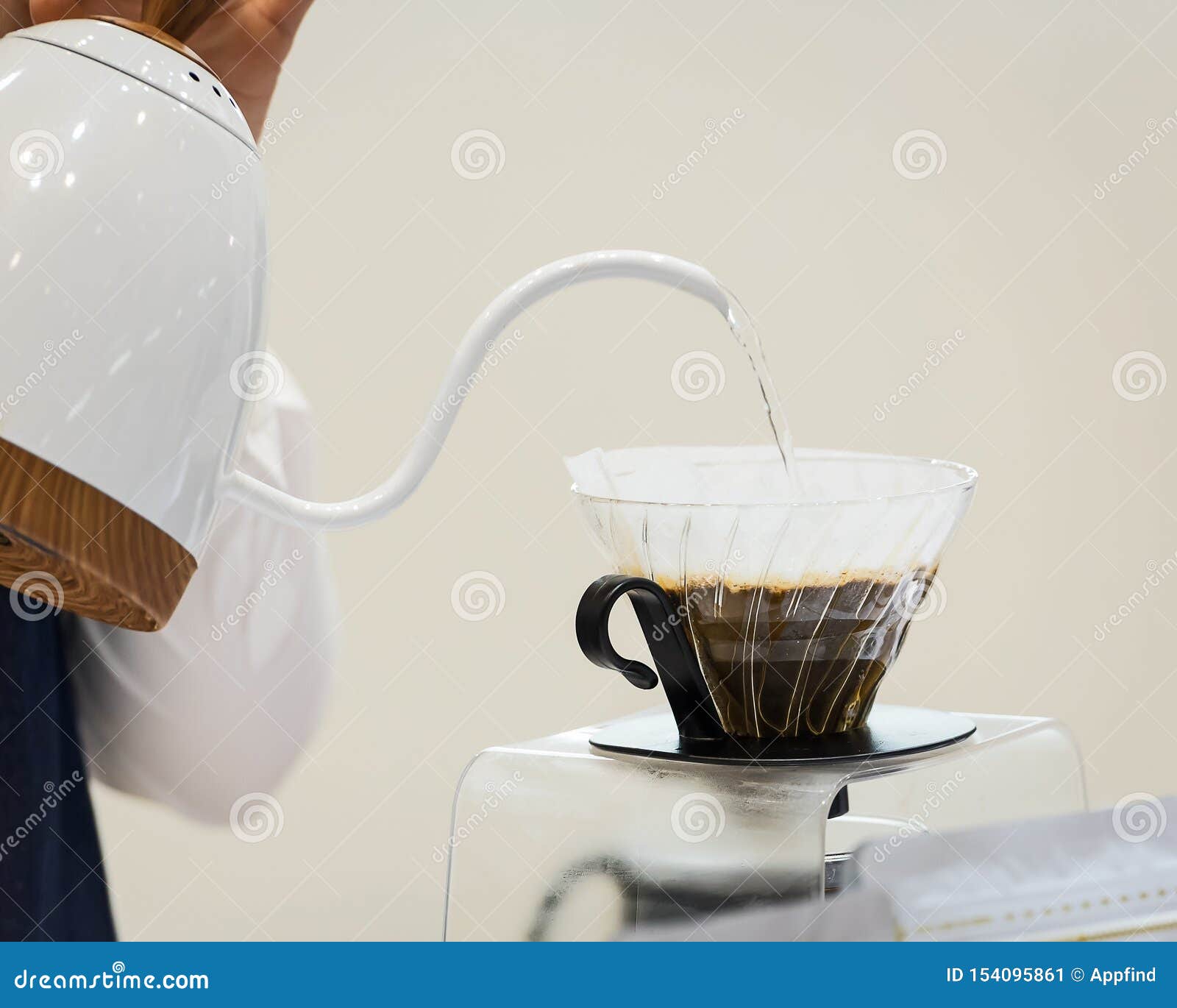Hand drip coffee stock image. Image of black, coffee - 154095861