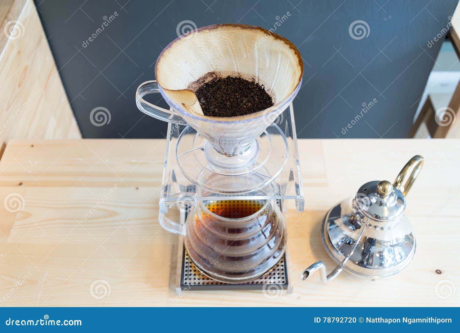 Hand drip coffee stock photo. Image of black, liquid - 78792720