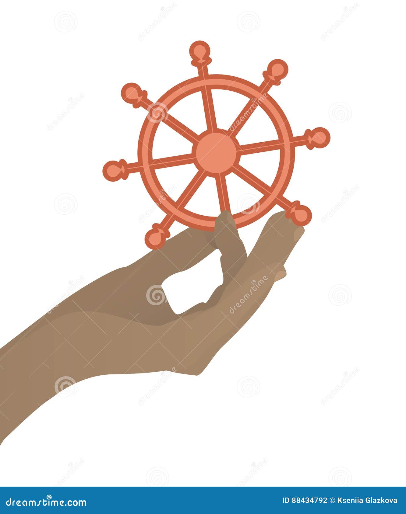 HAND DRIVE the SHIP HOLD on the WHITE Stock Illustration - Illustration ...