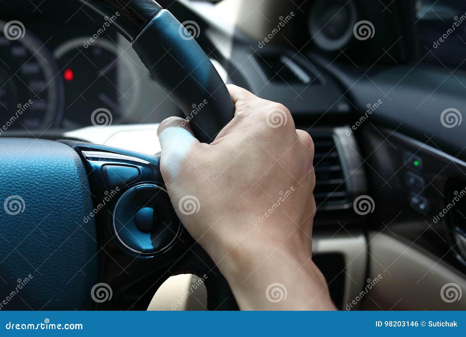 Hand Driver Chauffeur Control Steering Wheel Vehicle Stock Photo ...
