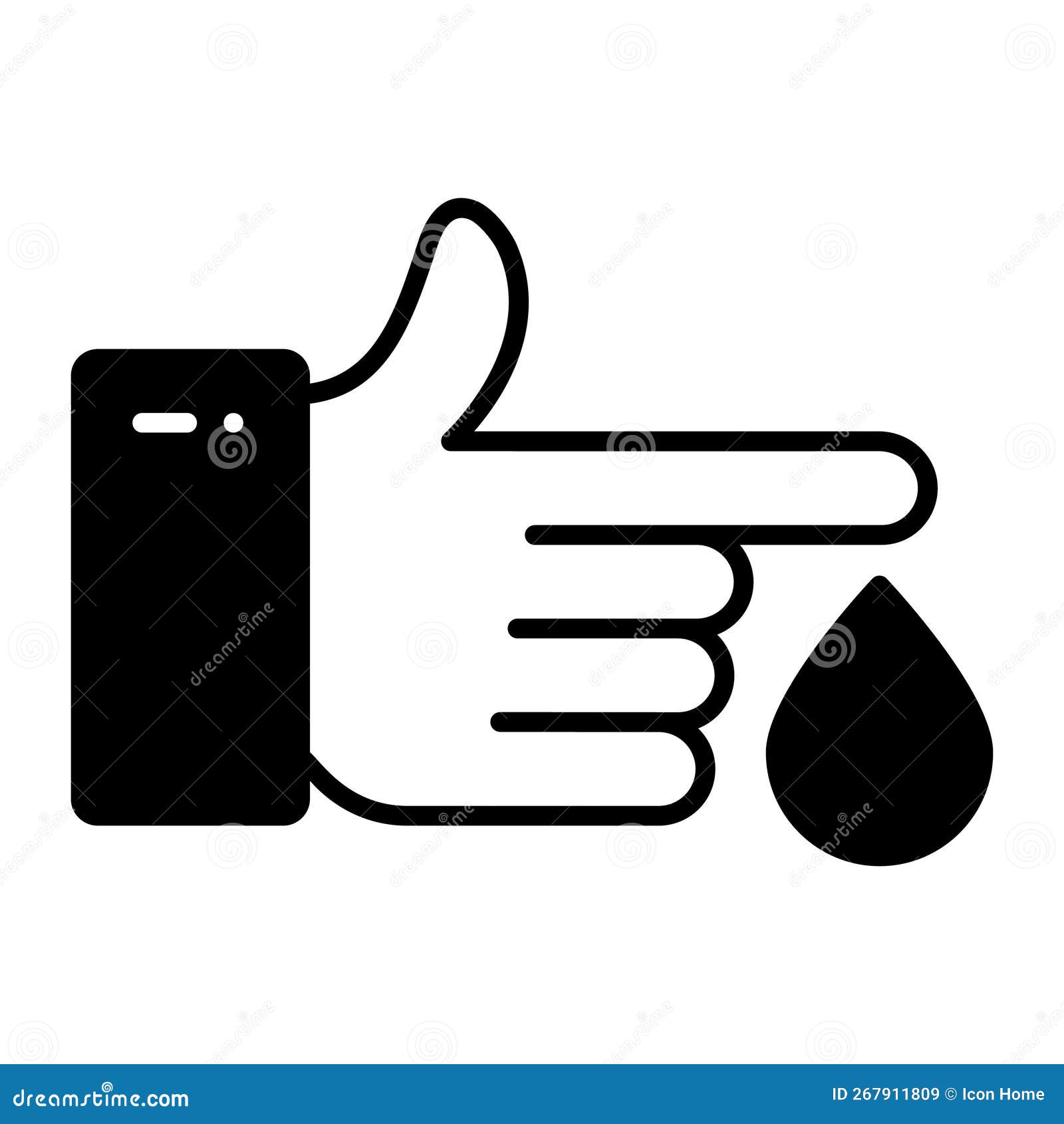 Hand and Drop Icon with Blood Donate Stock Vector - Illustration of ...