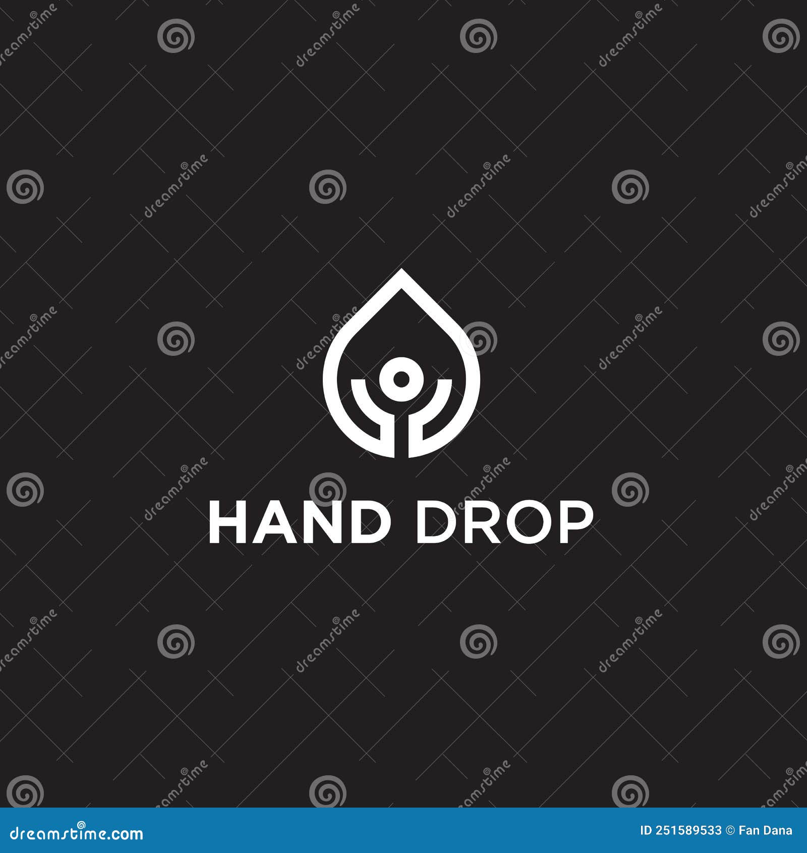 Hand Drop Logo or Drop Vector Stock Vector - Illustration of line ...