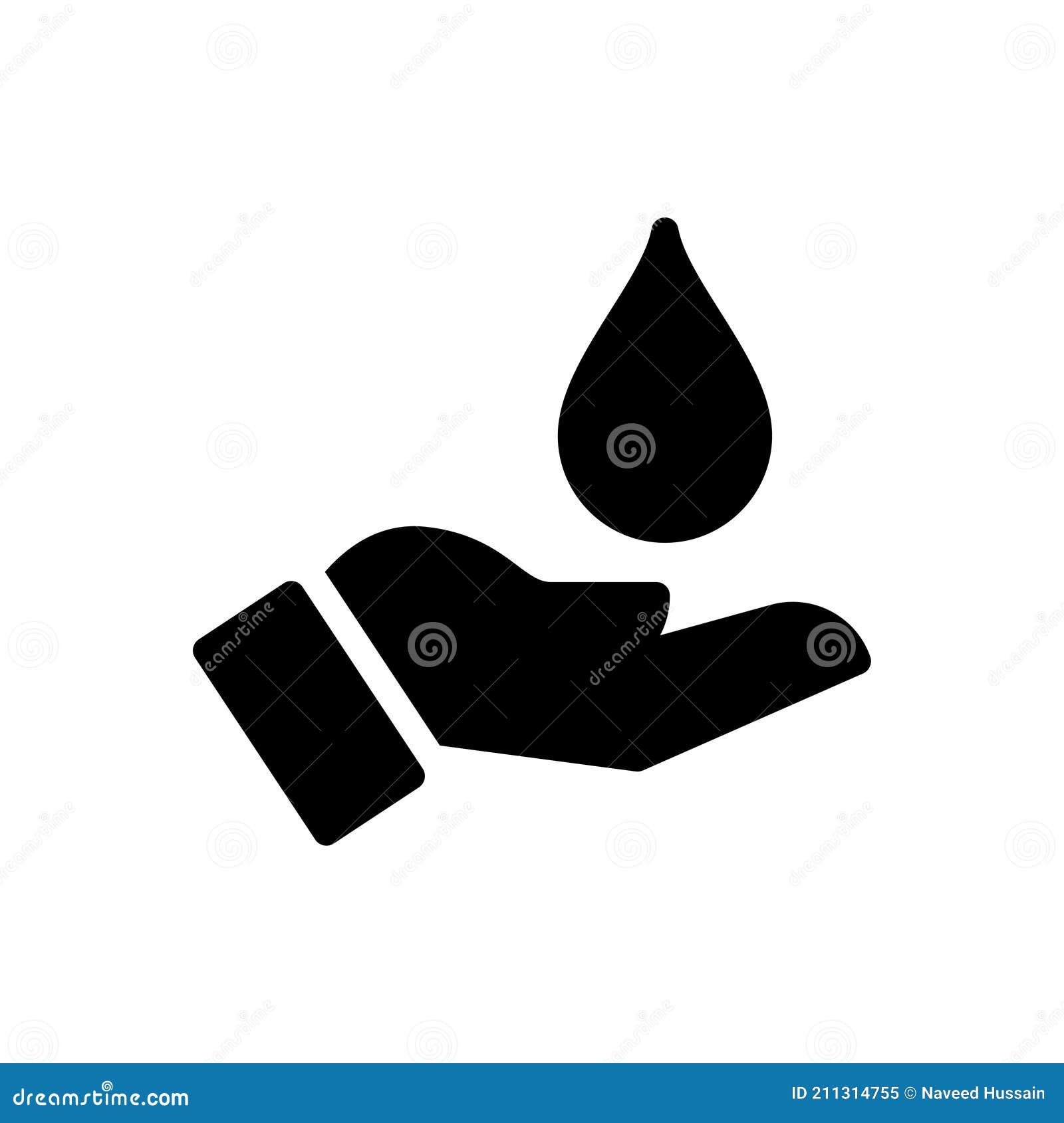 Hand drop stock vector. Illustration of drill, element - 211314755