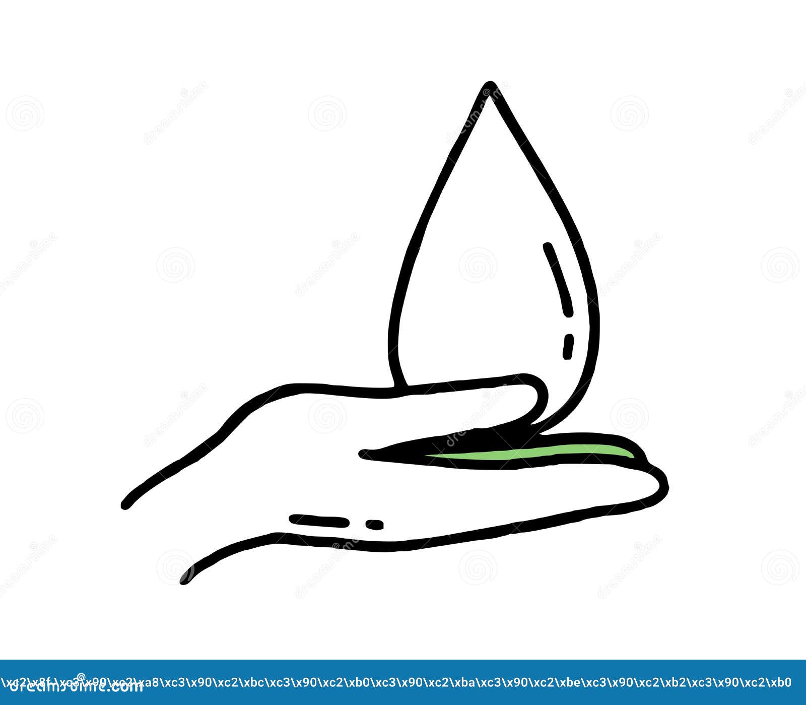 A Hand with a Drop of Water. Co2 Concept of Climate Change. Recycling ...