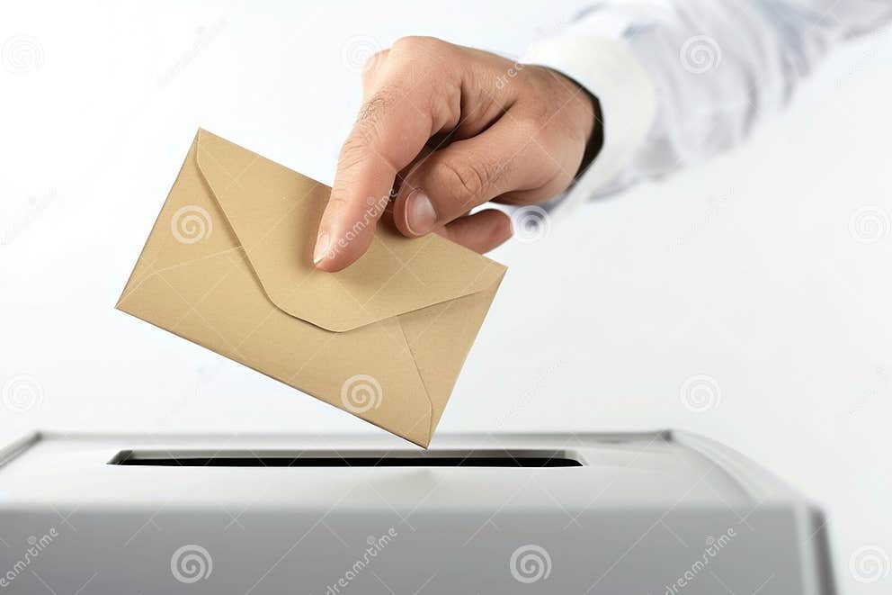 Hand Dropping Envelope into Box. Generative Ai Stock Illustration ...