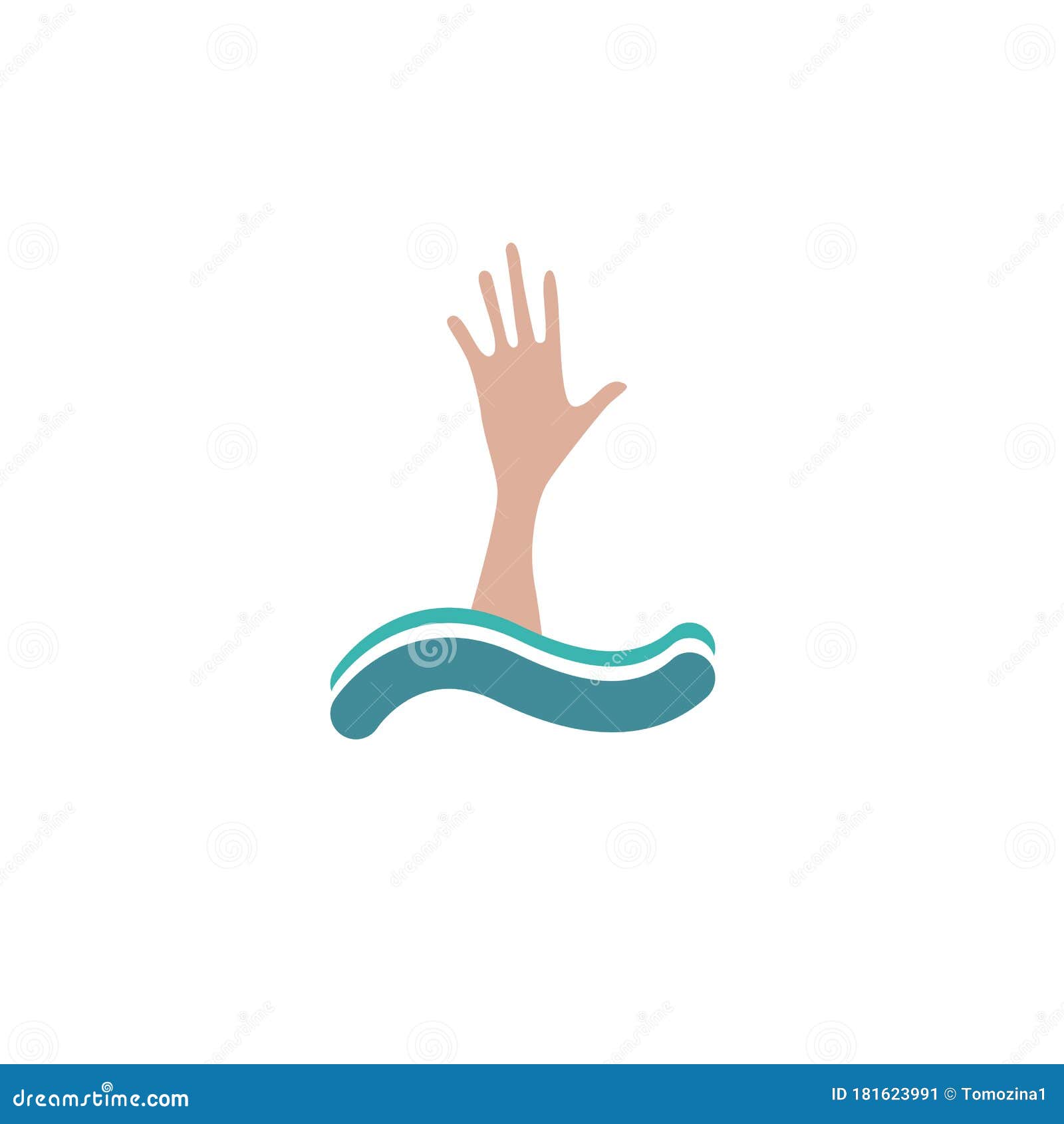 Hand Drowning Watercolor Sakura Branch On Pink Background Stock Photo ...