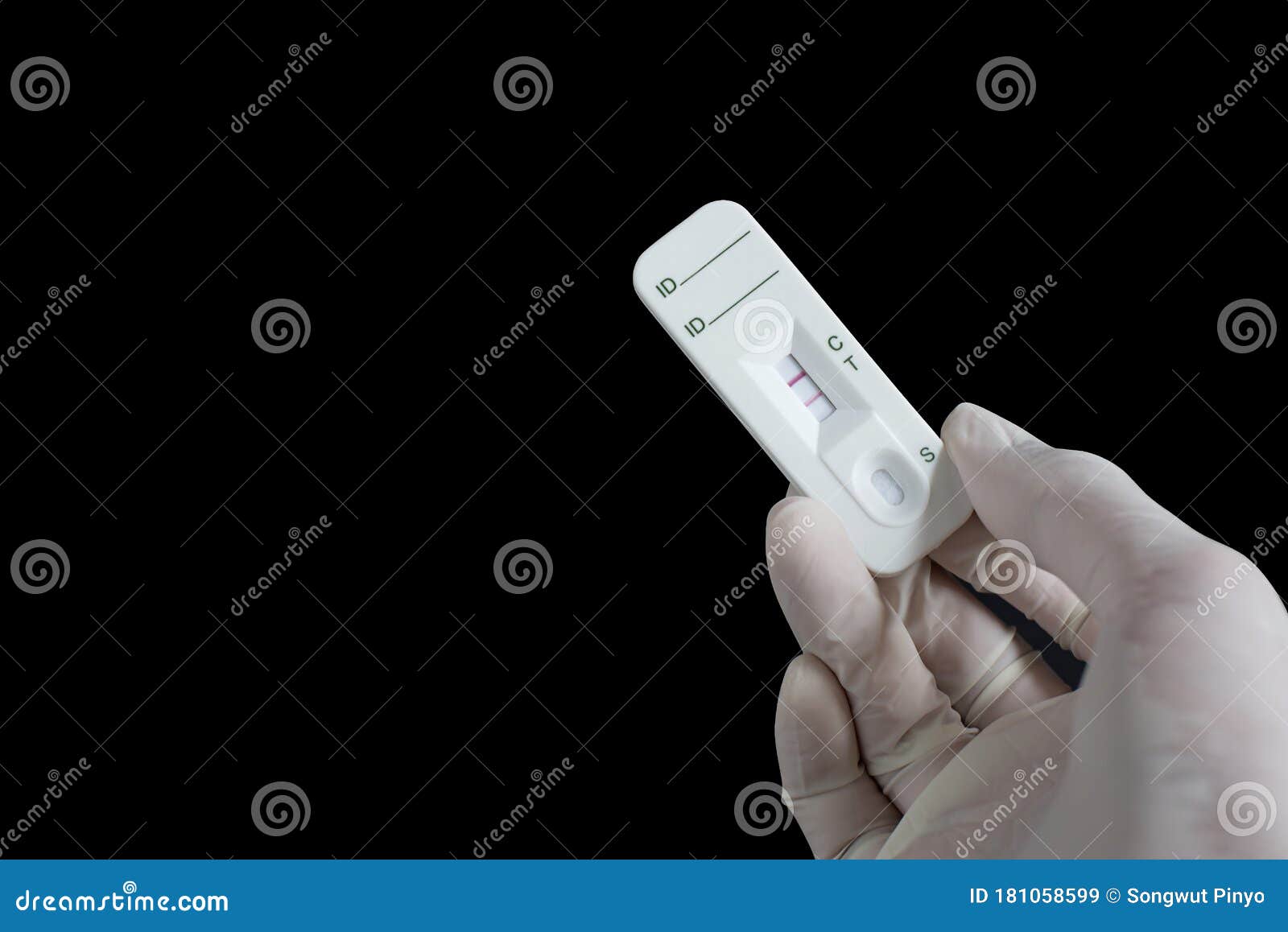 Hand Drug Test Kit Showing Positive Results Stock Image - Image of drug ...