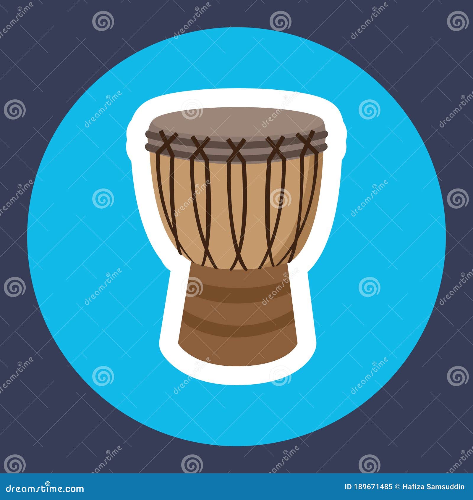 Hand Drum. Vector Illustration Decorative Design Stock Vector ...