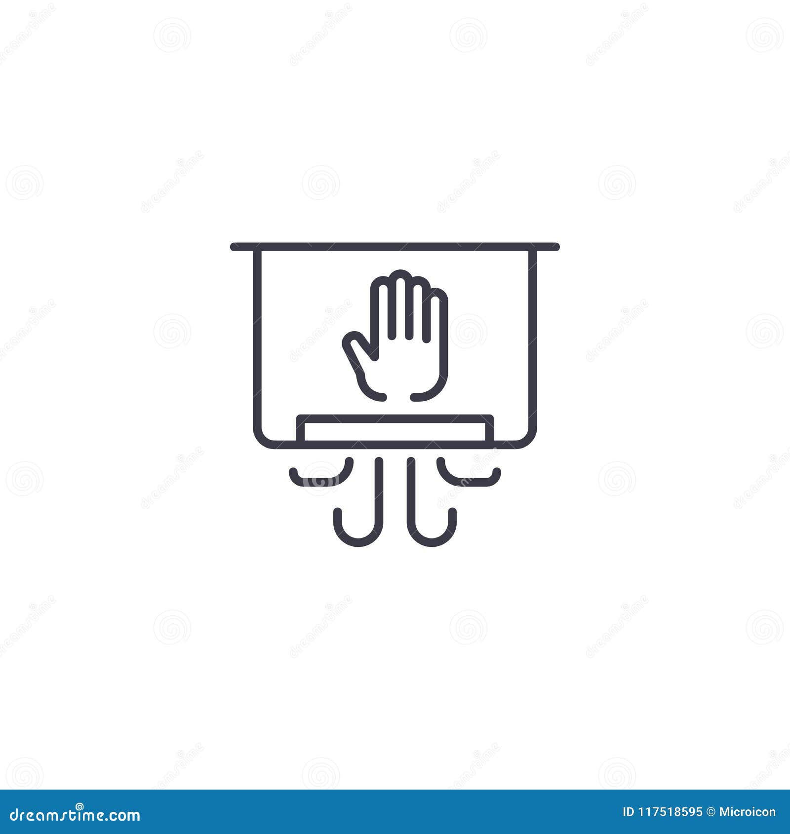 Hand Dryer Linear Icon Concept. Hand Dryer Line Vector Sign, Symbol ... Hand Dryer Linear Icon Concept. Hand Dryer Line Vector Sign, Symbol ...