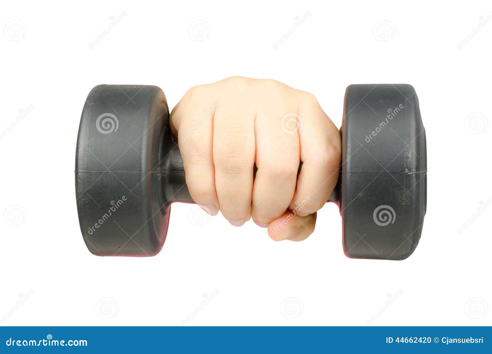 Hand with dumbbell stock photo. Image of white, barbell - 44662420
