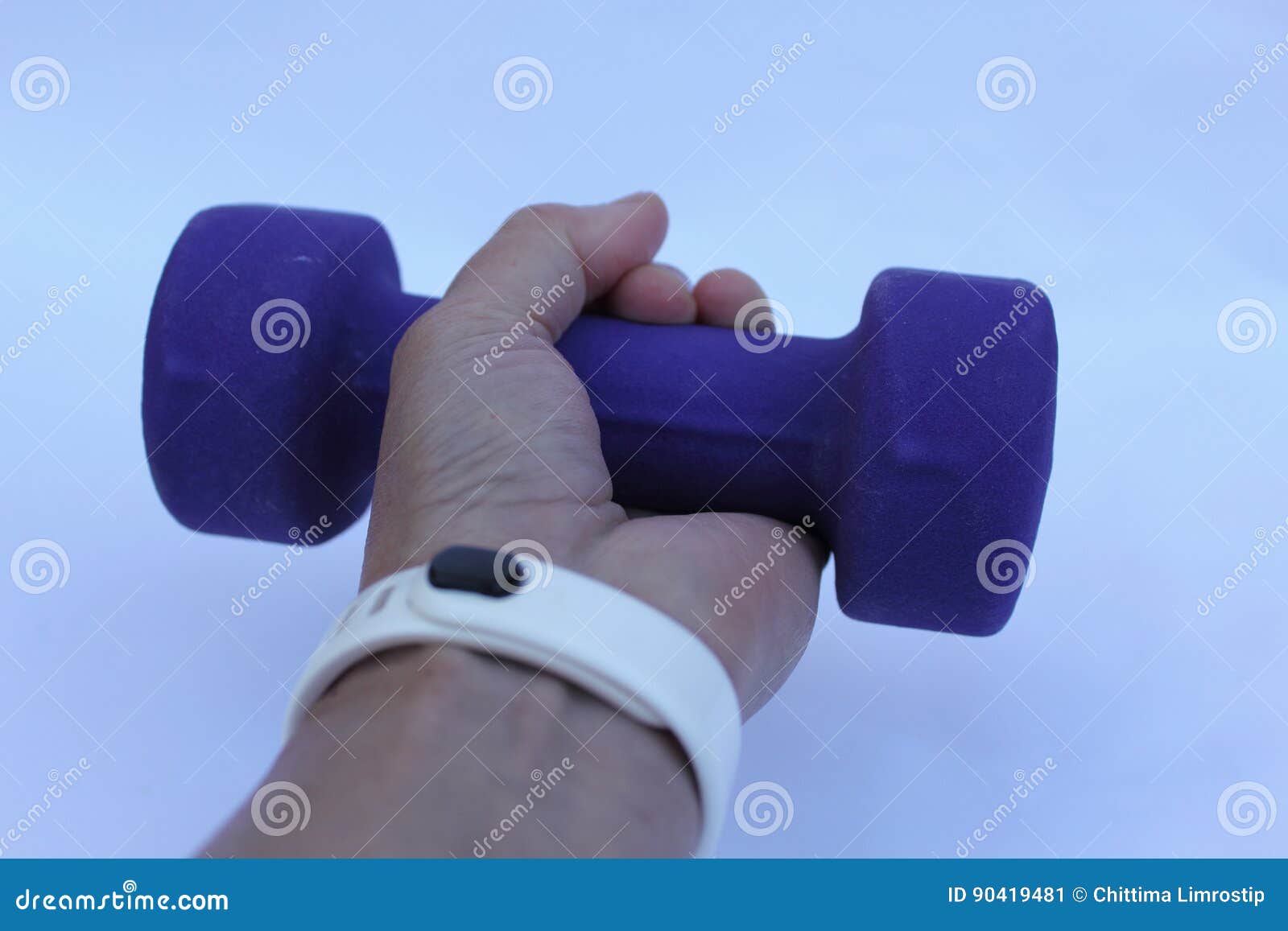 Hand and dumbbell stock image. Image of dumbbell, strength - 90419481