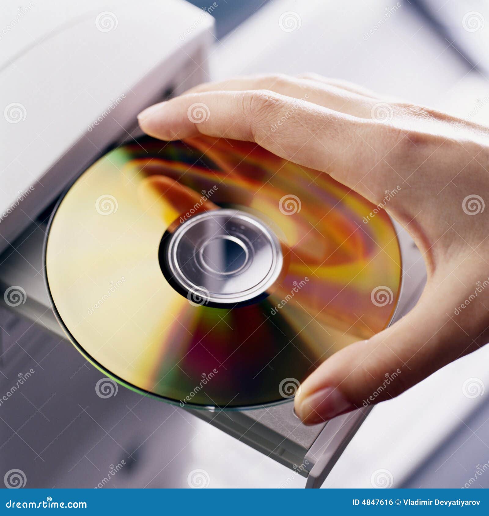 Hand with DVD disk stock photo. Image of parts, body, disk - 4847616
