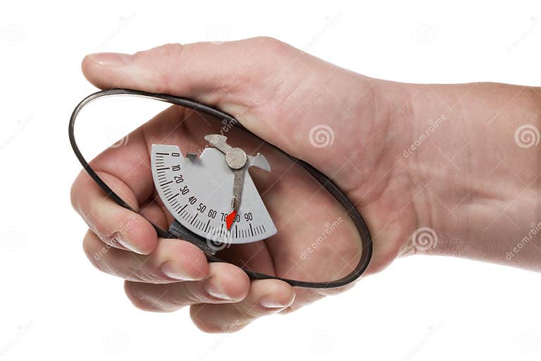 Hand dynamometer stock photo. Image of sport, fist, exercising - 4250154