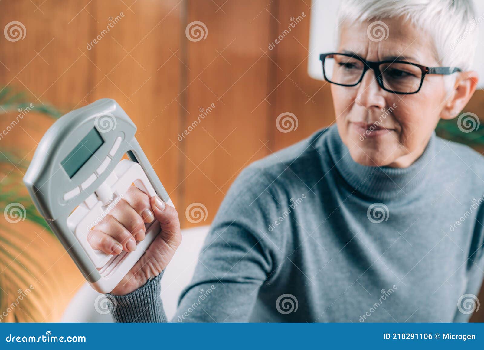Hand Dynamometer Grip Strength Test Stock Photo - Image of meter ...
