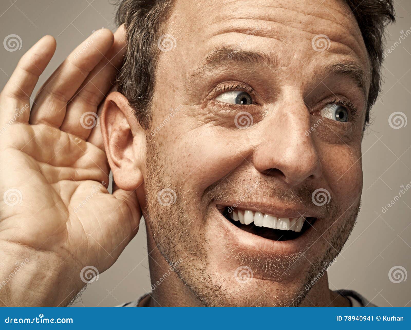 Hand and ear. stock image. Image of humour, hear, interception - 78940941