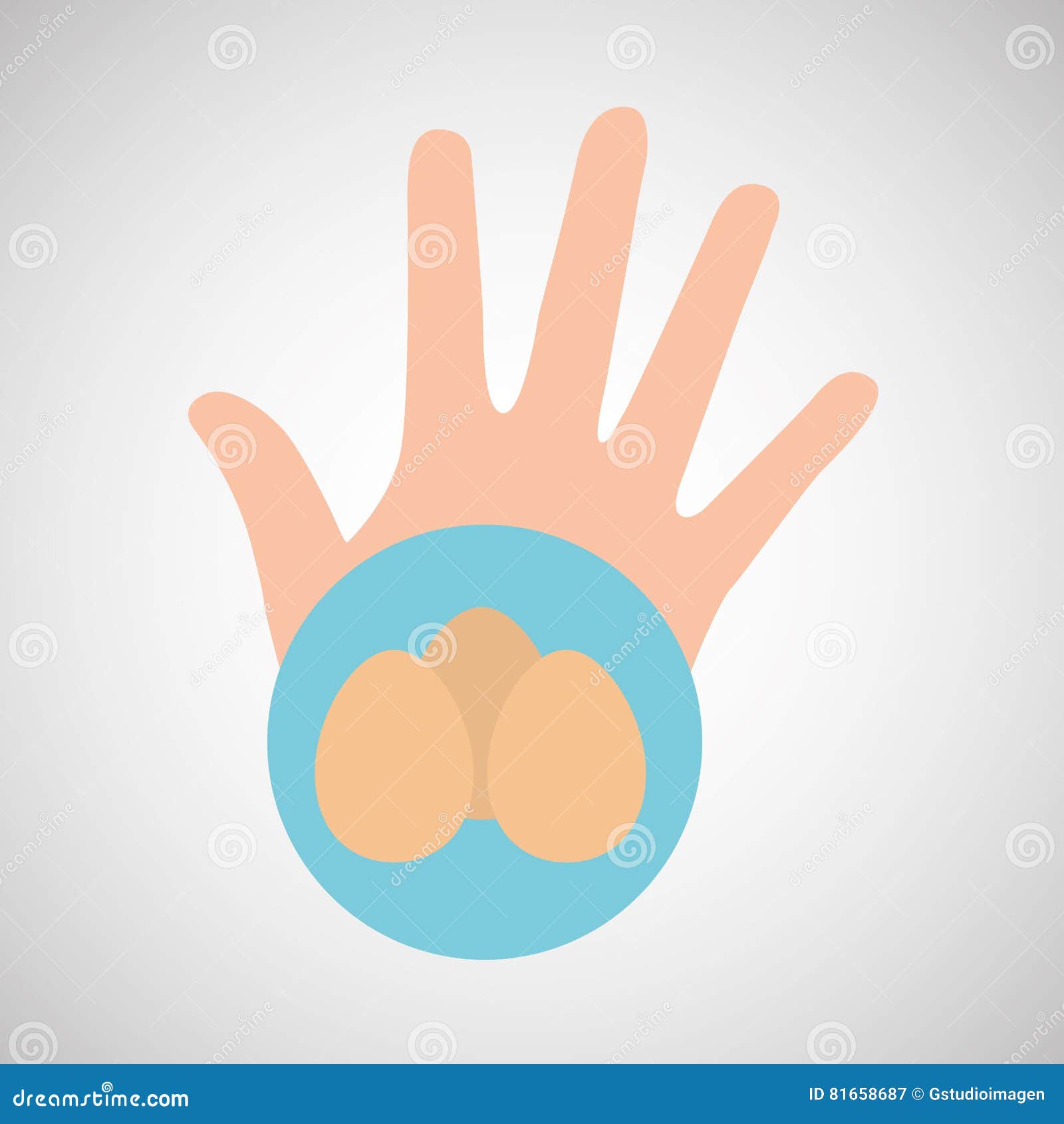 Hand and eggs food icon stock vector. Illustration of drawing - 81658687