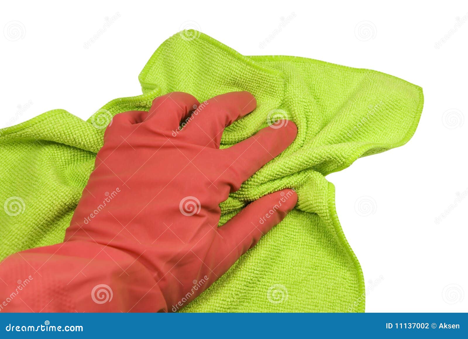 Hand in Einem Handschuh Mit Einem Lappen Stockfoto - Bild von hand ...