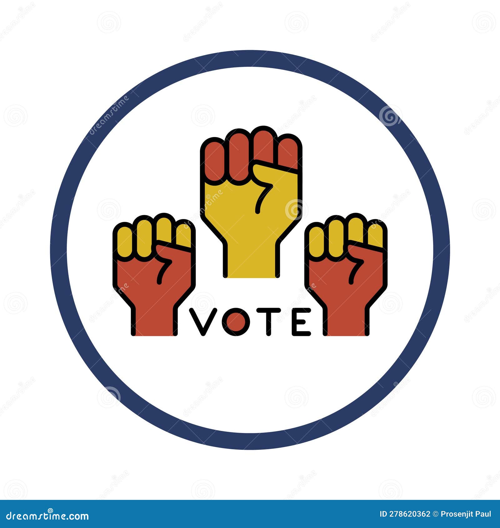 Hand, Election, Vote, Hands Up, Election Slogan Icon Stock Vector ...