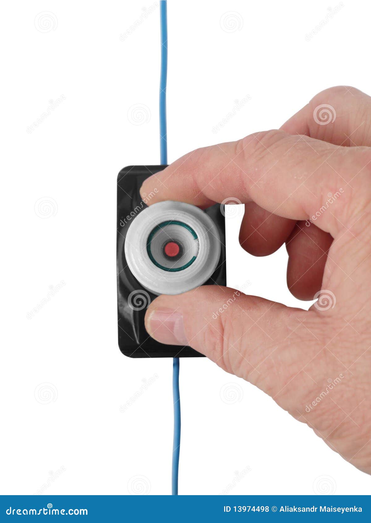 Hand And Electric Safety Lock Stock Photo - Image of background, finger ...