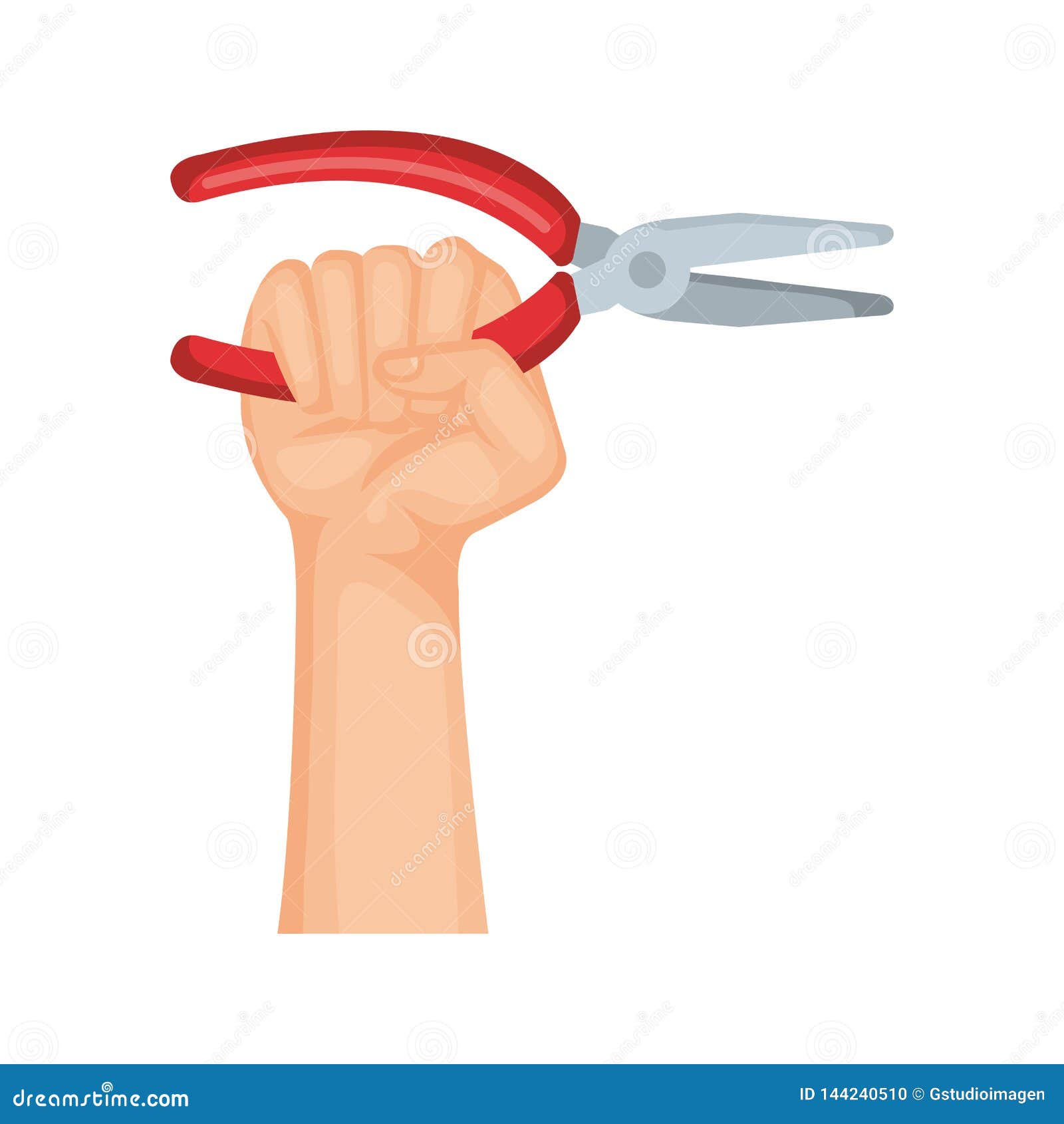 Hand with Electrical Clamps Tool Icon Stock Vector - Illustration of ...