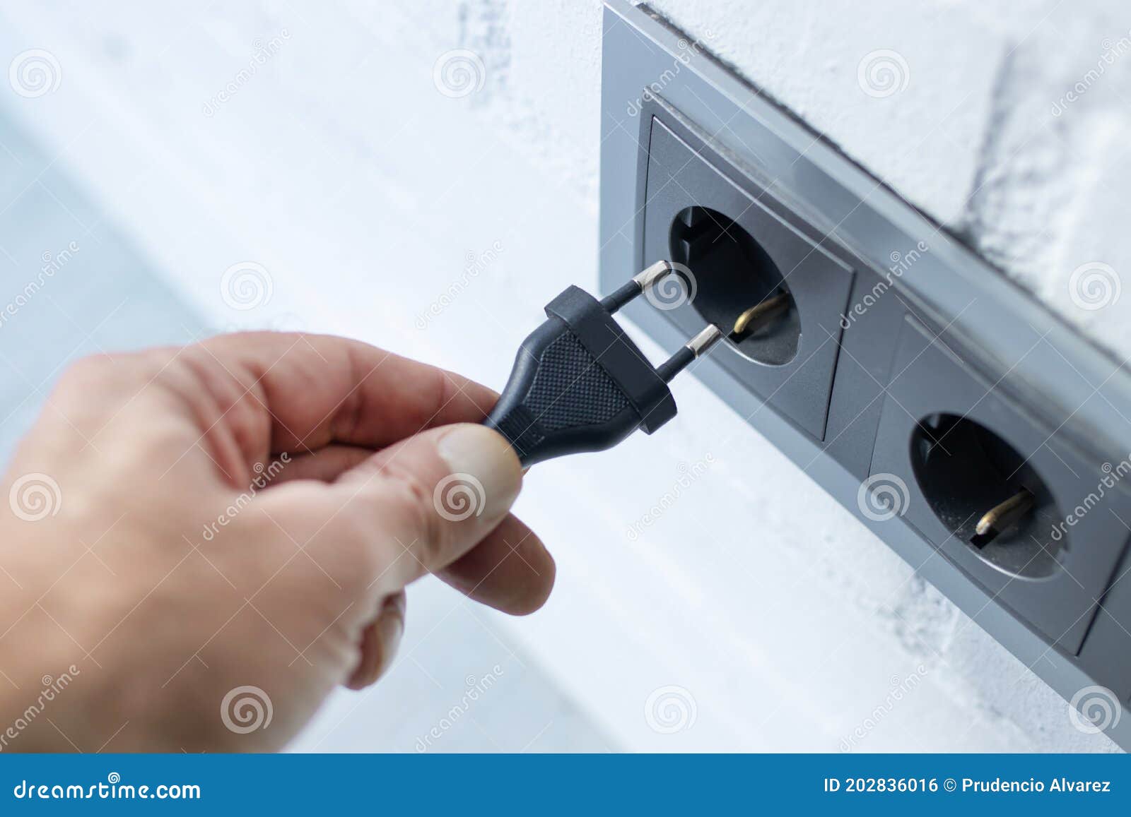 Hand with Electrical Plug Connecting Stock Photo - Image of consumption ...