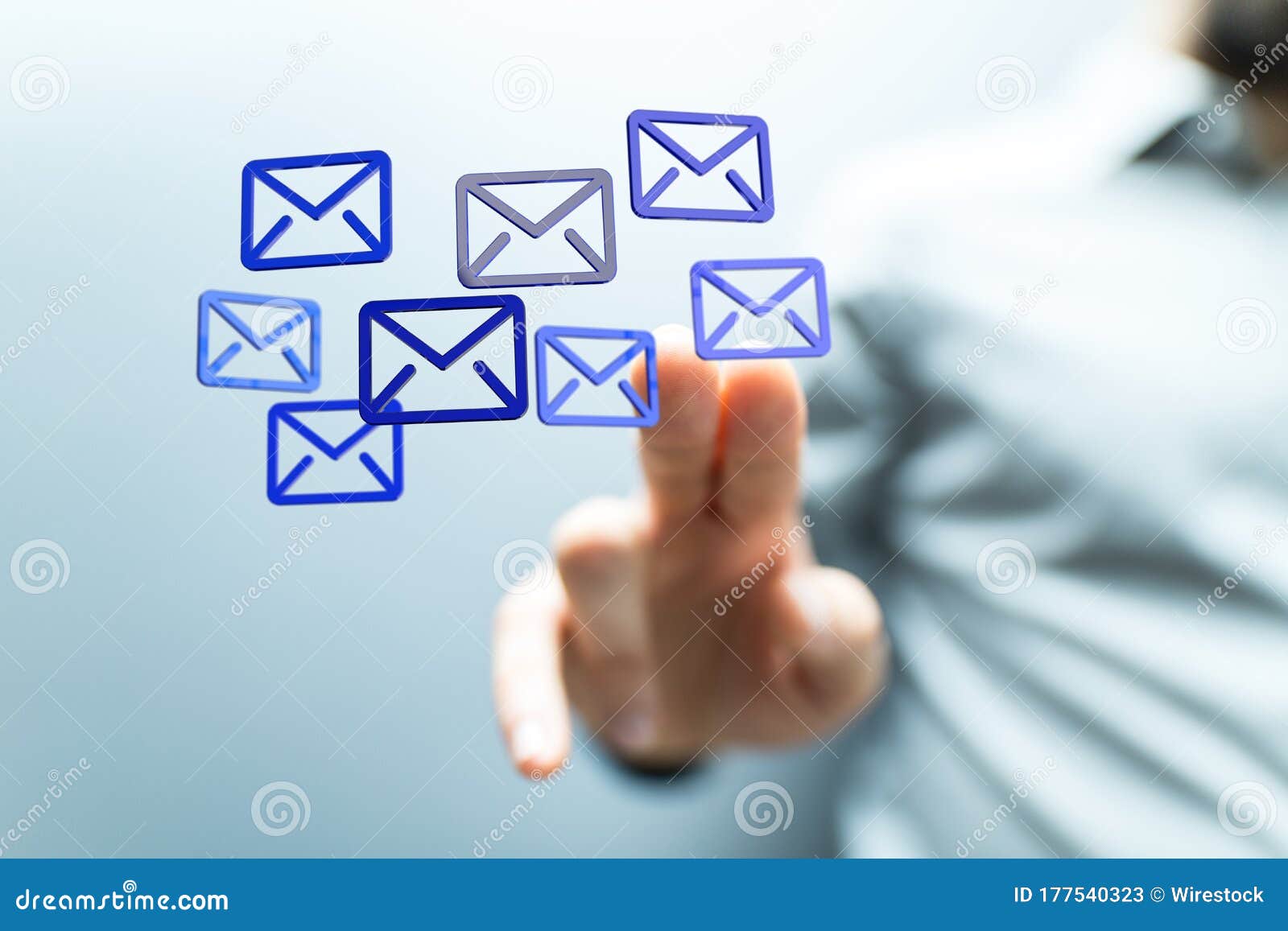 A Hand with an Email Icon 3d Stock Image - Image of mail, electronic ...