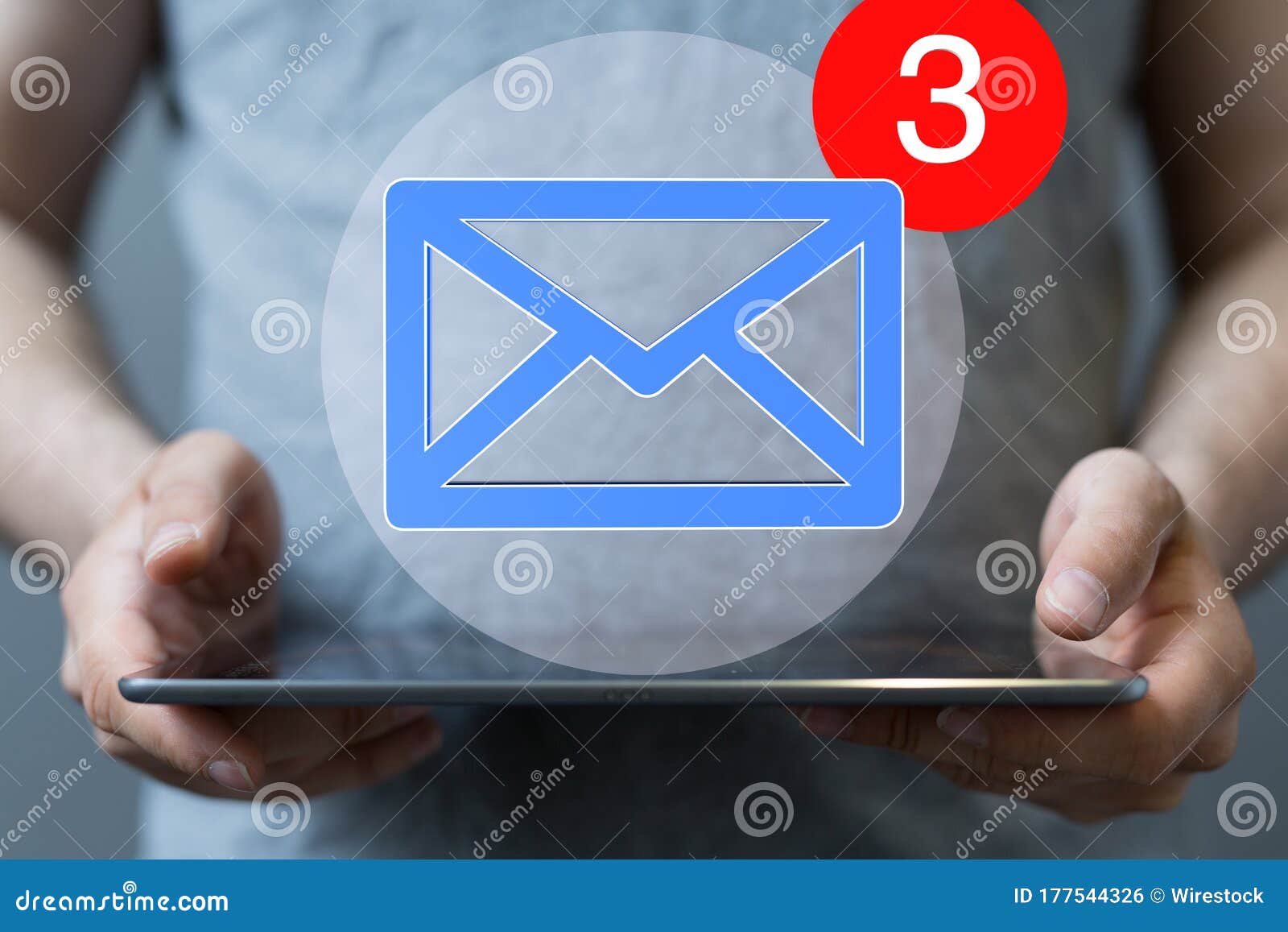 A Hand with an Email Icon 3d Stock Photo - Image of wide, envelope ...