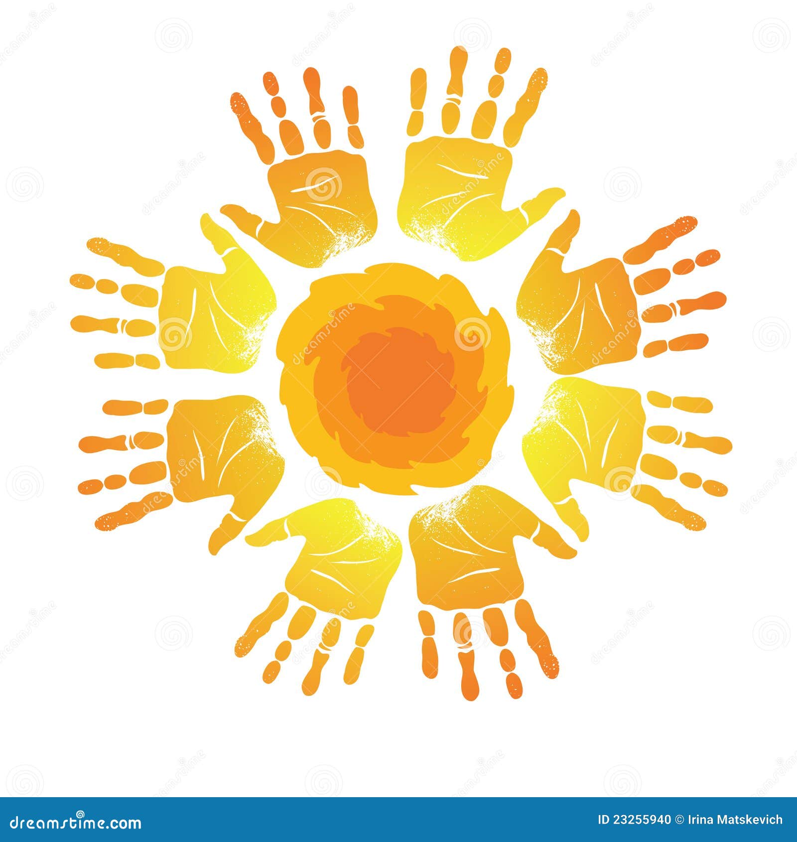 Hand Emblem stock illustration. Illustration of little - 23255940