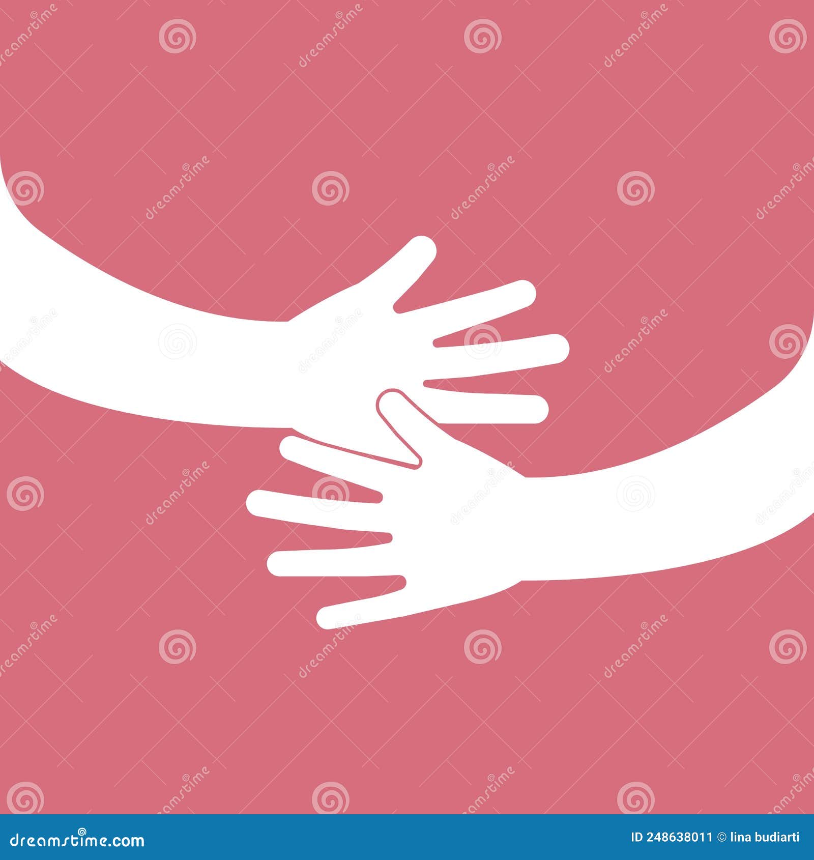 Hand embracing logo stock vector. Illustration of support - 248638011