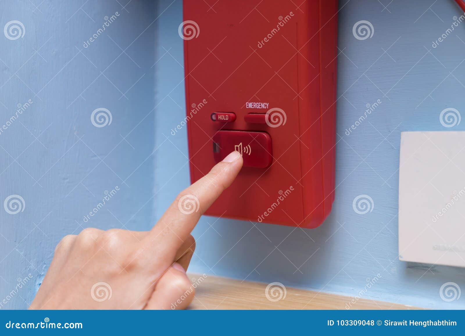 Emergency button stock photo. Image of finger, panel - 103309048