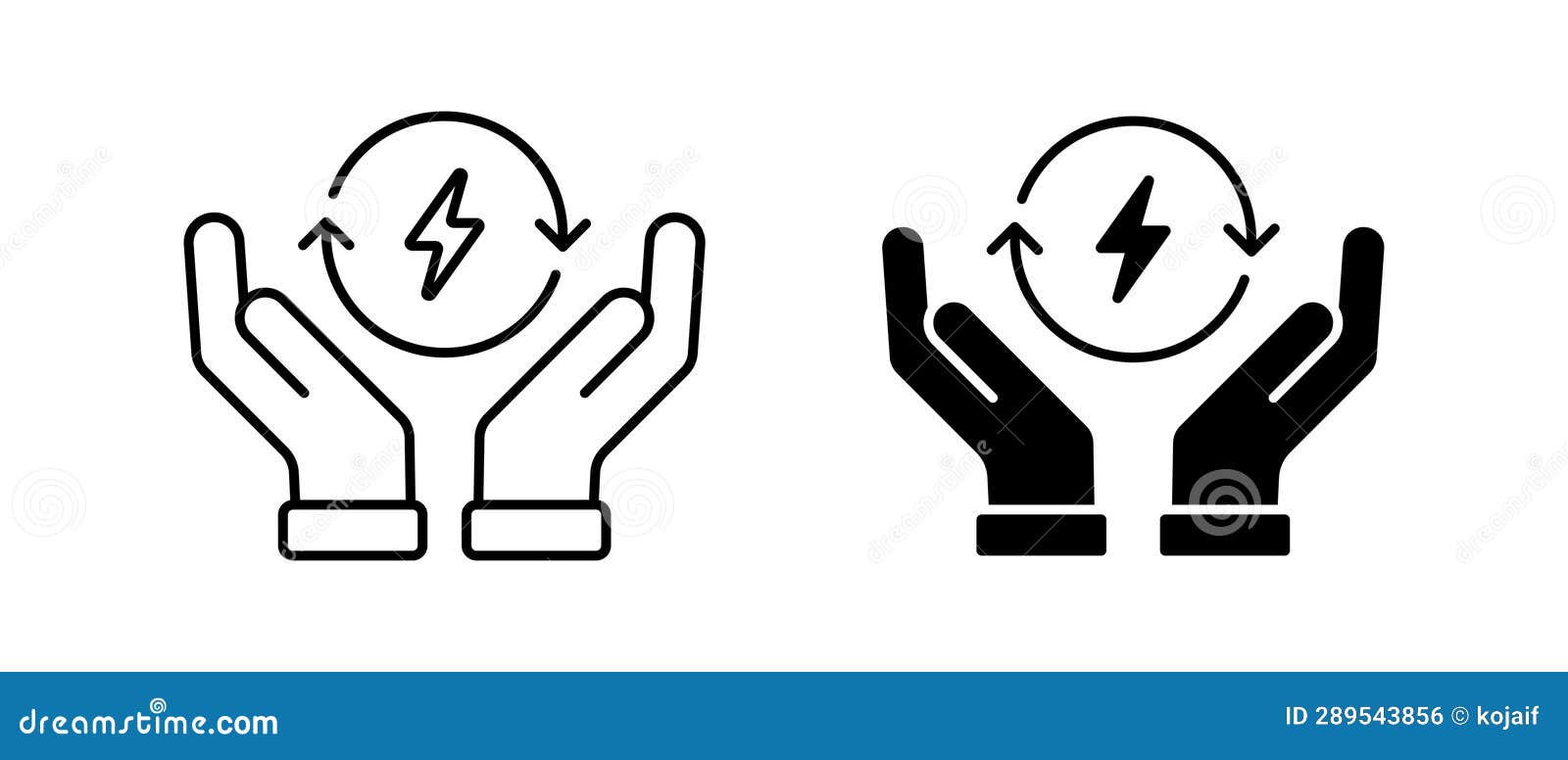 Hand with Energy Vector Icon. Eco Energy Symbol. Energy Saving Sign ...