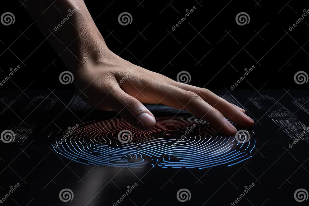 Hand Engaging with an Advanced Digital Touch Interface with Holographic ...