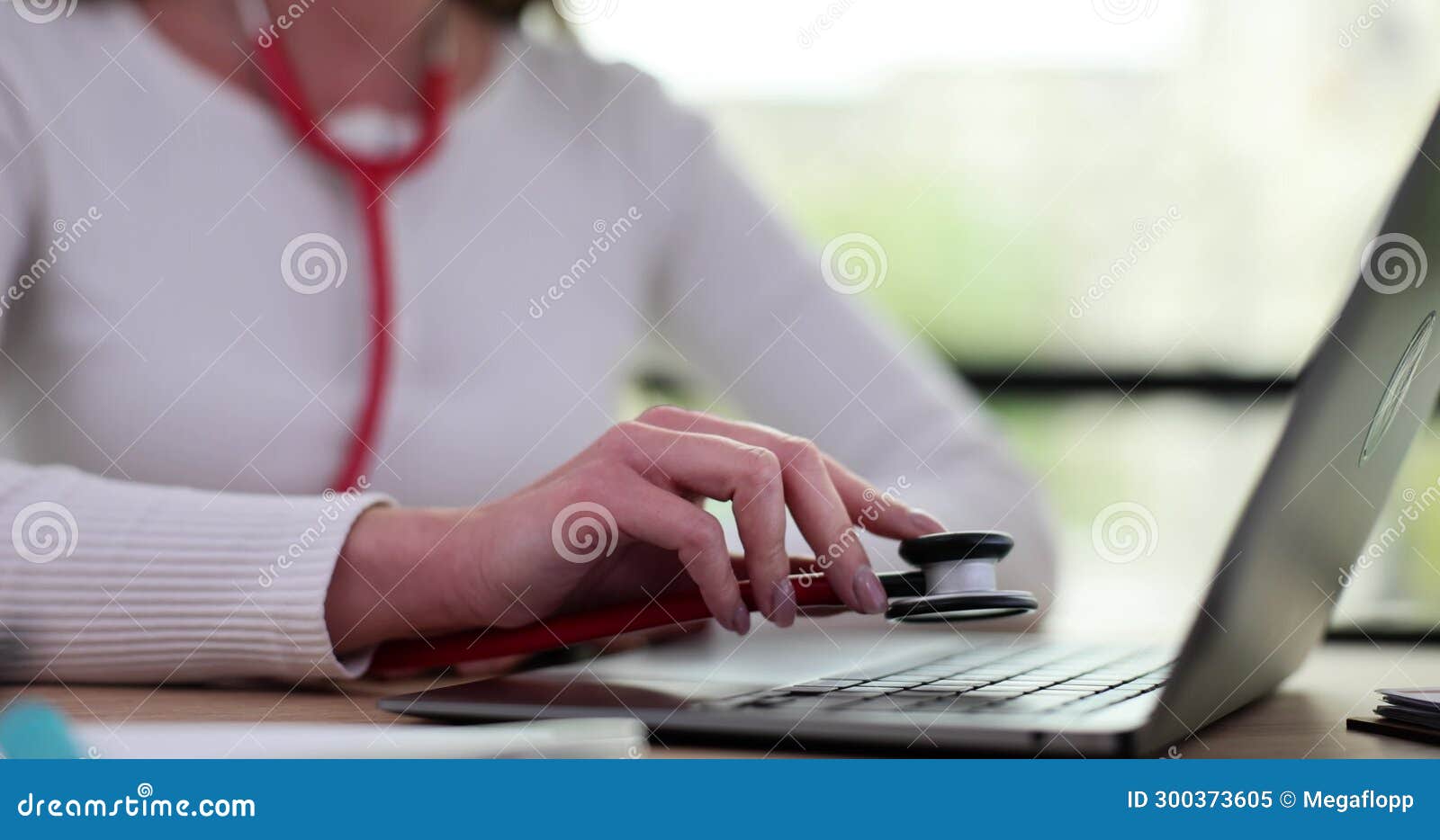 Hand of Engineer or Doctor Checking Condition of Laptop Computer Using ...