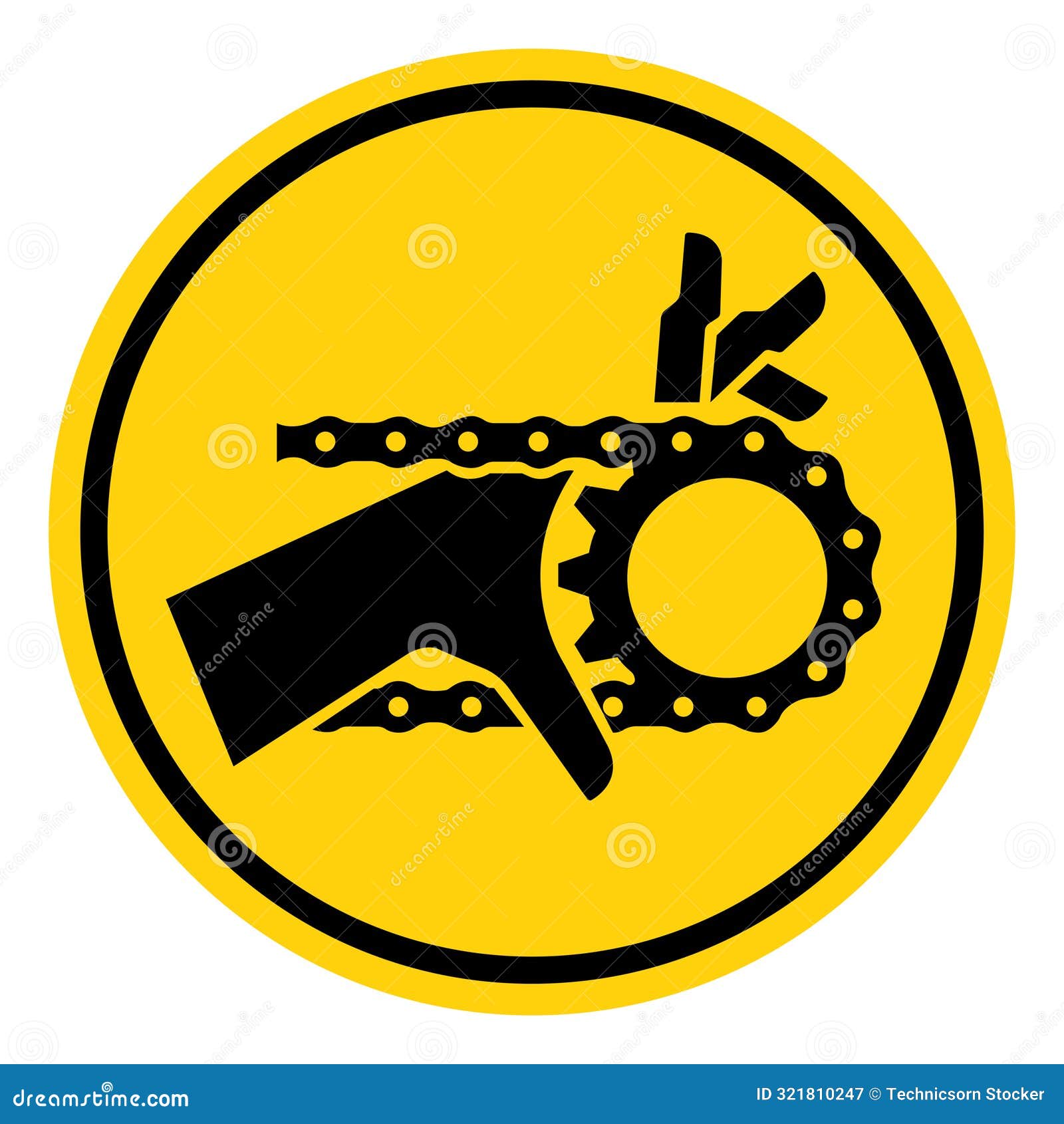 Hand Entanglement Chain Drive Symbol Sign, Vector Illustration, Isolate ...