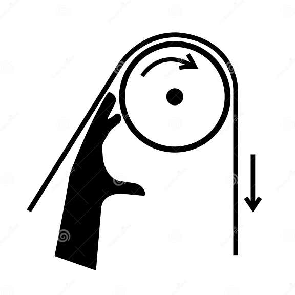 Hand Entanglement Rollers Black Icon ,Vector Illustration, Isolate on ...