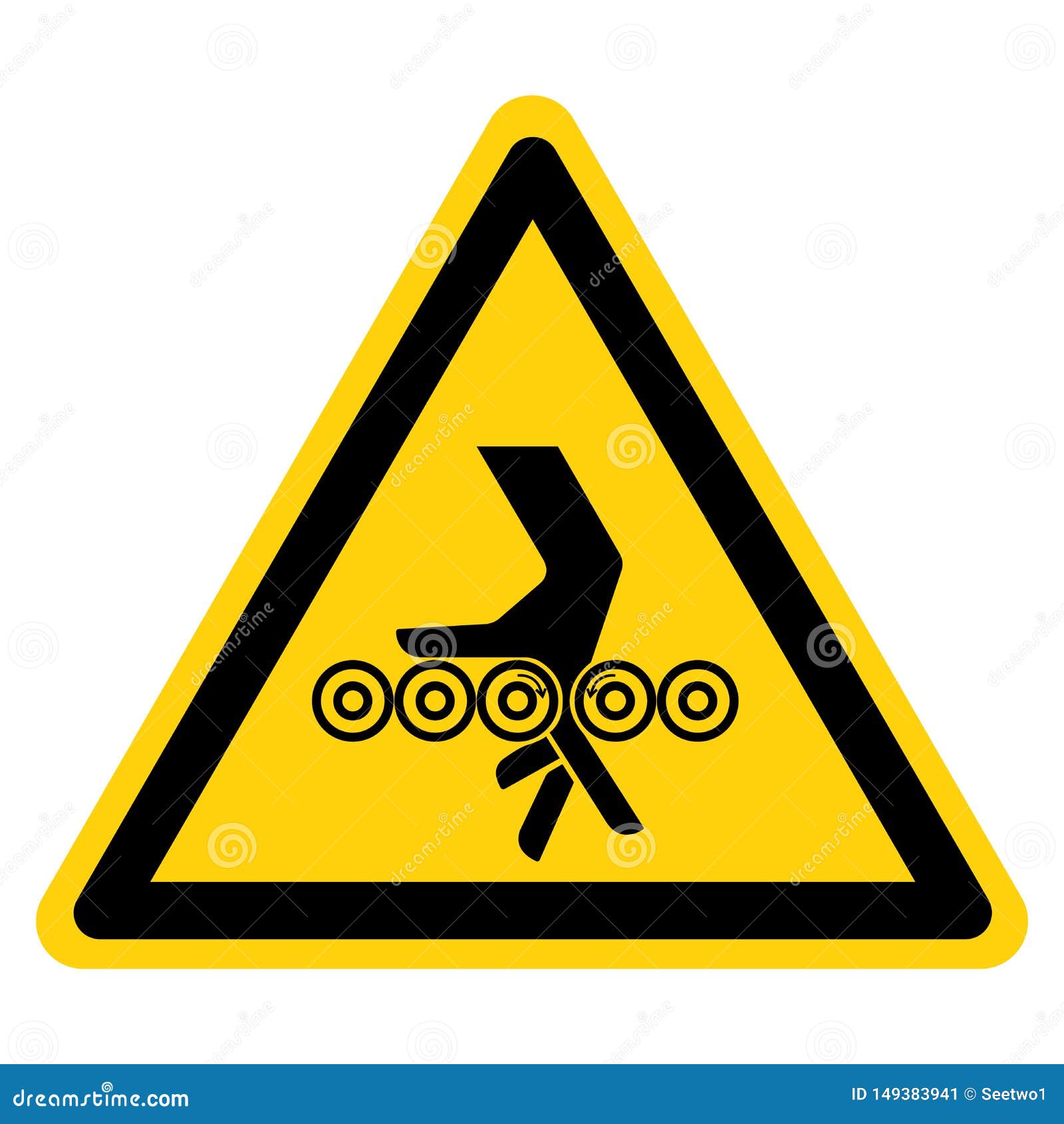 Hand Entanglement Rollers Symbol Sign Isolate on White Background ...