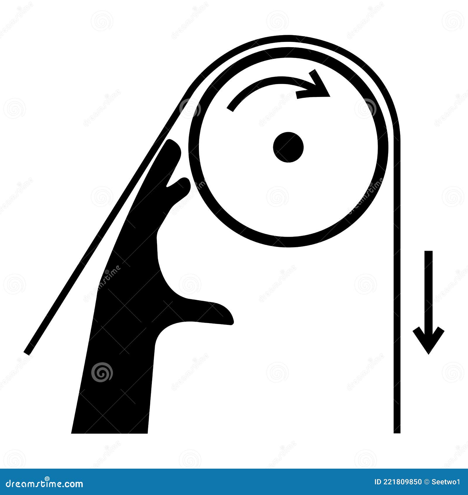 Hand Entanglement Rollers Symbol Sign Isolate on White Background ...