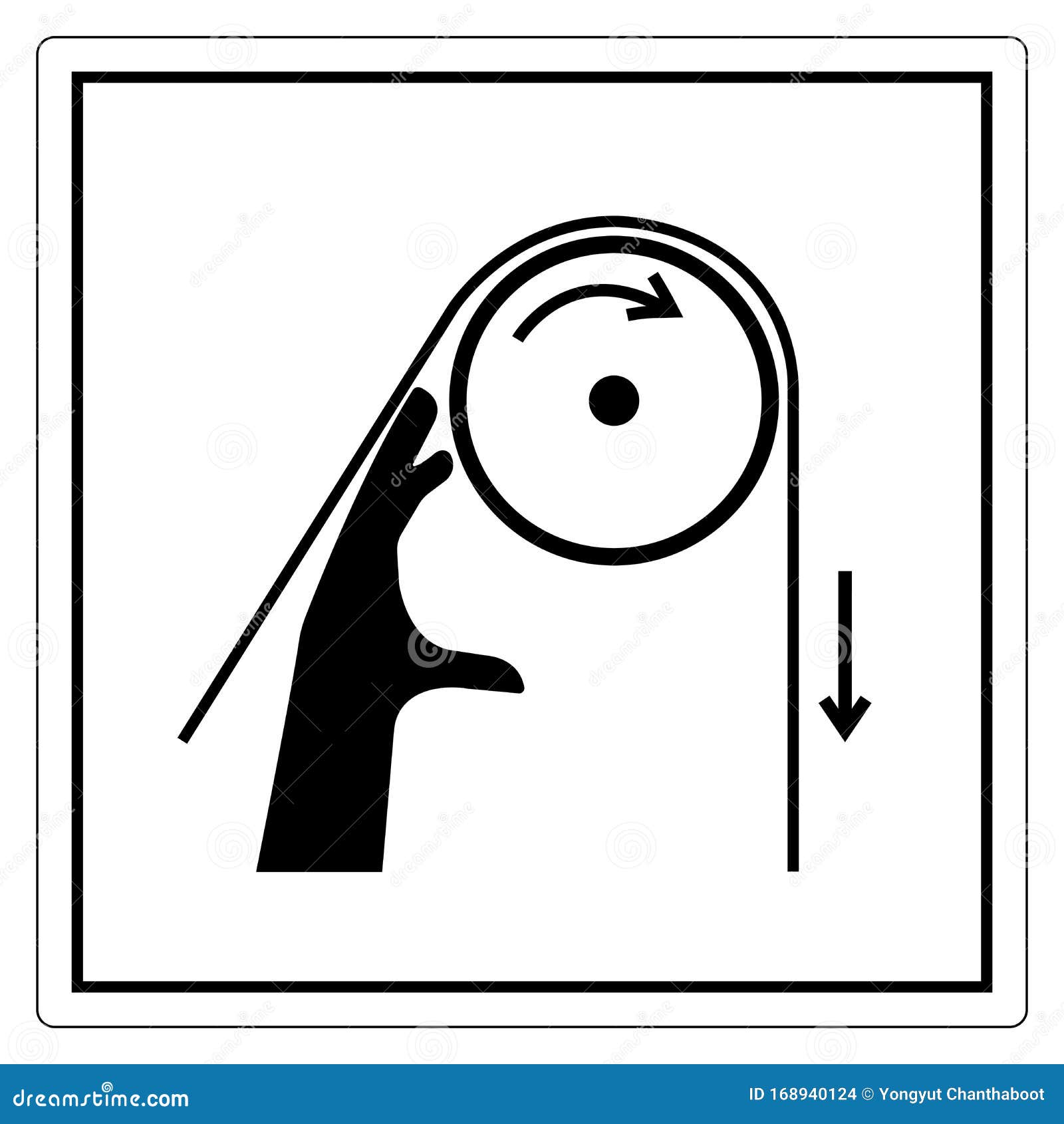 Hand Entanglement Rollers Symbol Sign, Vector Illustration, Isolate on ...