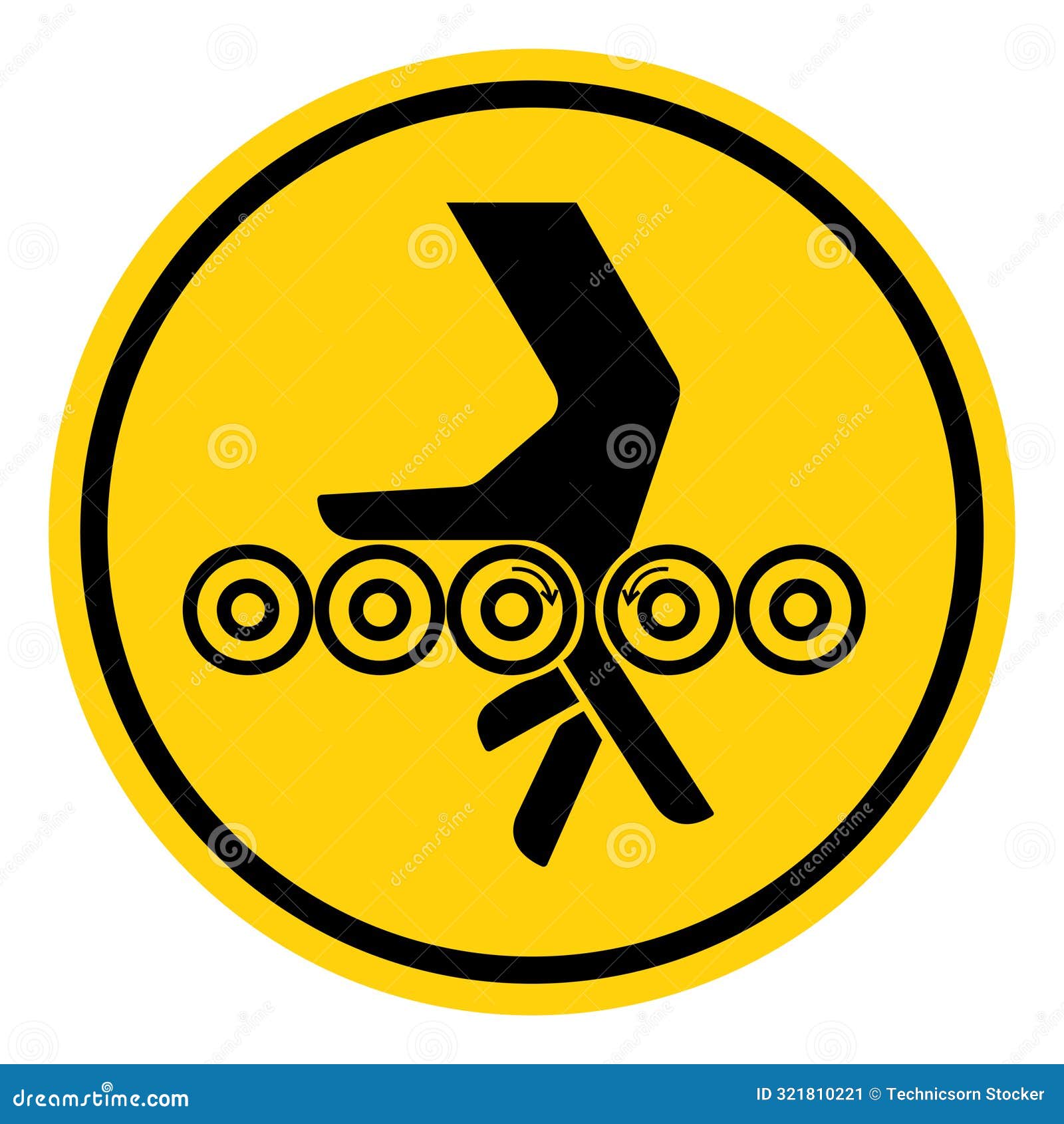 Hand Entanglement Rollers Symbol Sign, Vector Illustration, Isolate On ...